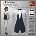 Second Life Marketplace - Formal Tuxedo Suit [2cute] White-Woven Rhino ...